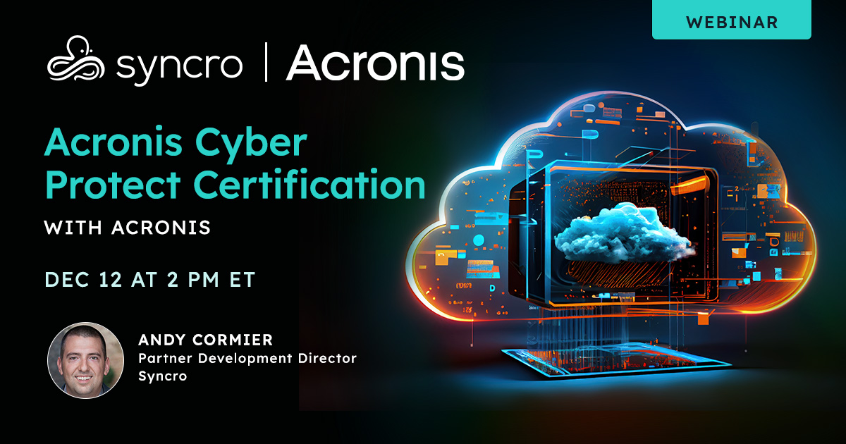 Syncro | Acronis Cyber Protect Certification
