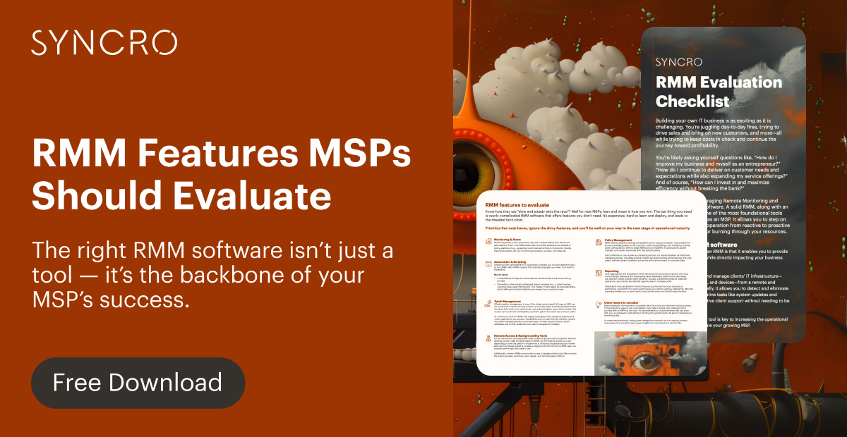 The RMM Evaluation Checklist for MSPs | Syncro